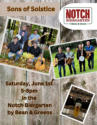 Sons of Solstice - Music in the Notch Biergarten - Beans and Greens Farm, Gilford NH - NH Lakes ...