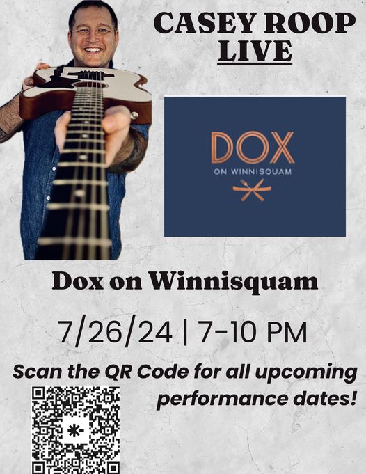 Casey Roop Live Music - Dox on Winnisquam, Tilton NH - NH Lakes Region ...