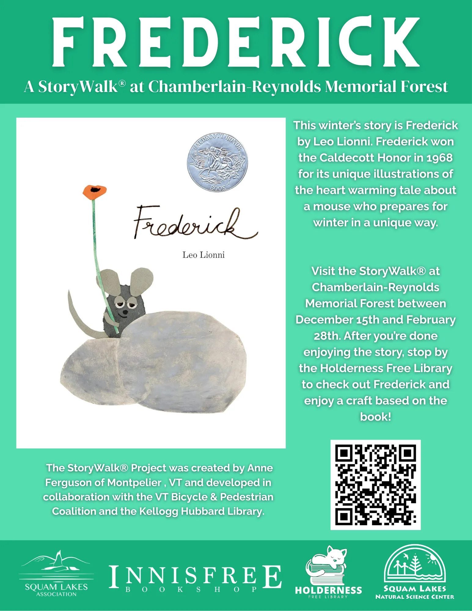 Frederick: a StoryWalk at Chamberlain-Reynolds Memorial Forest, Center ...